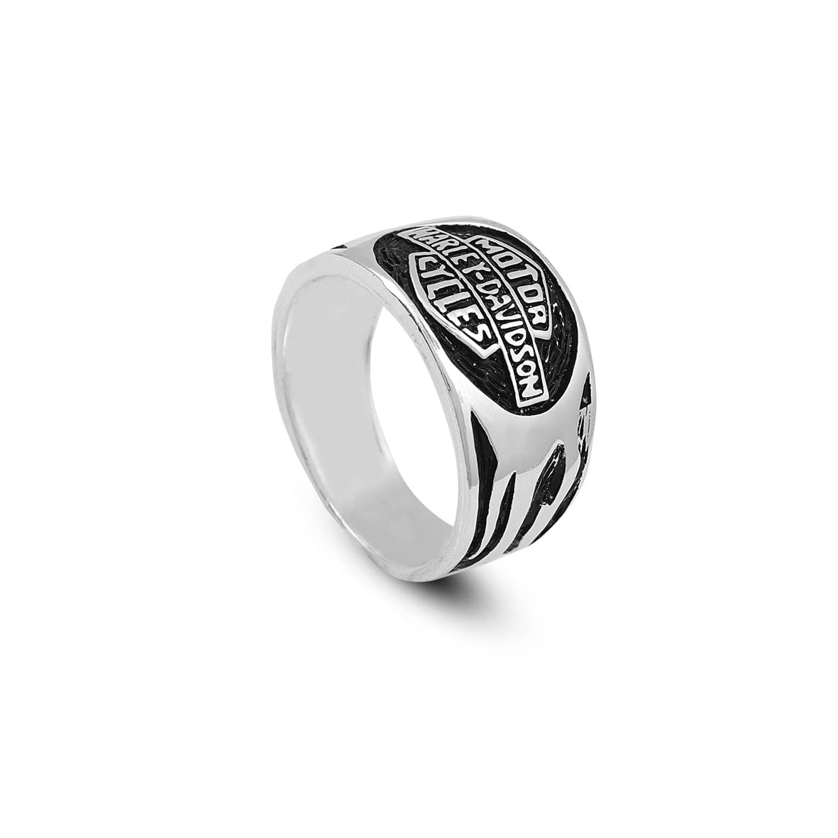 925K Sterling Silver Harley Davidson Ring,Fidget Ring Men,Signet Ring Men, Harley Davidson Ring for Men,Gothic Ring,Gift for Him (11)