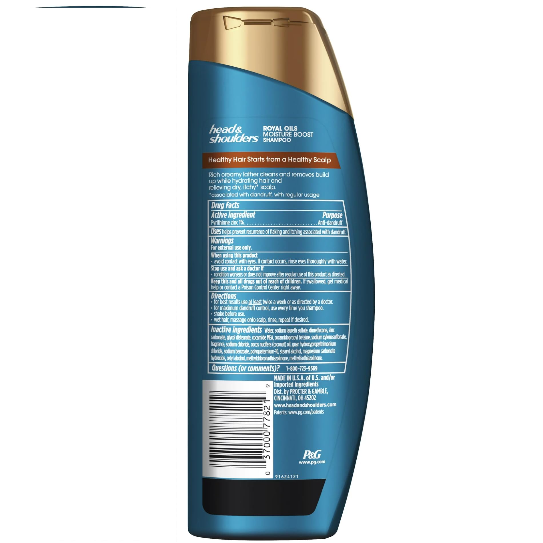 Head & Shoulder Shampoo Royal Oils Moisture Boost W/Coconut Oil
