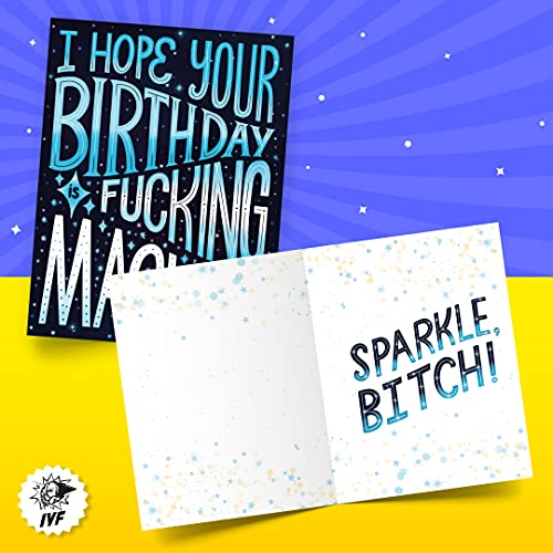 IYF Designs Cards Adult Humor Hilarious Birthday Card for Him or Her I Hope Your Birthday is Magical & Sparkle