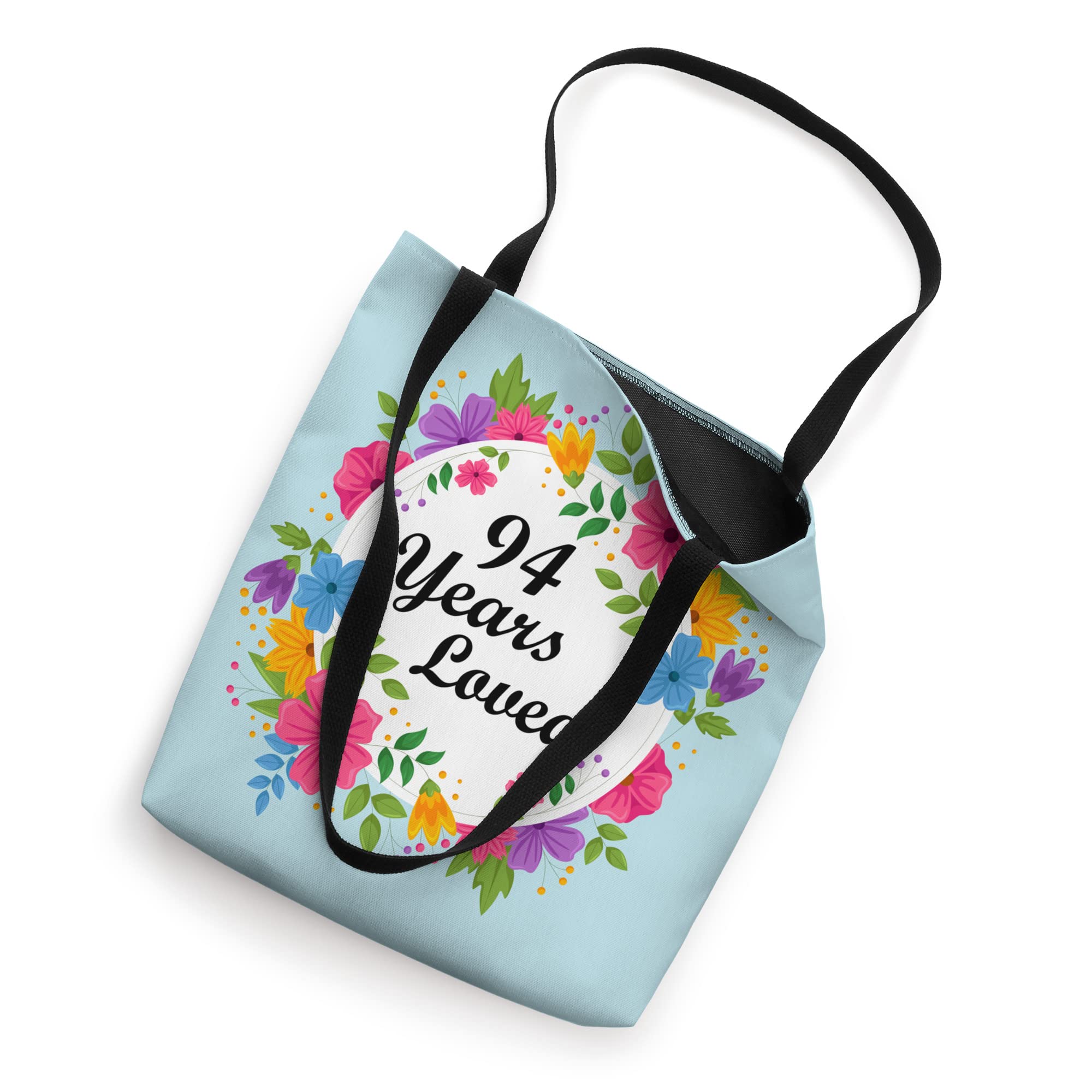 94 Years Old Floral Design Grandpa Grandma 94th Birthday Tote Bag