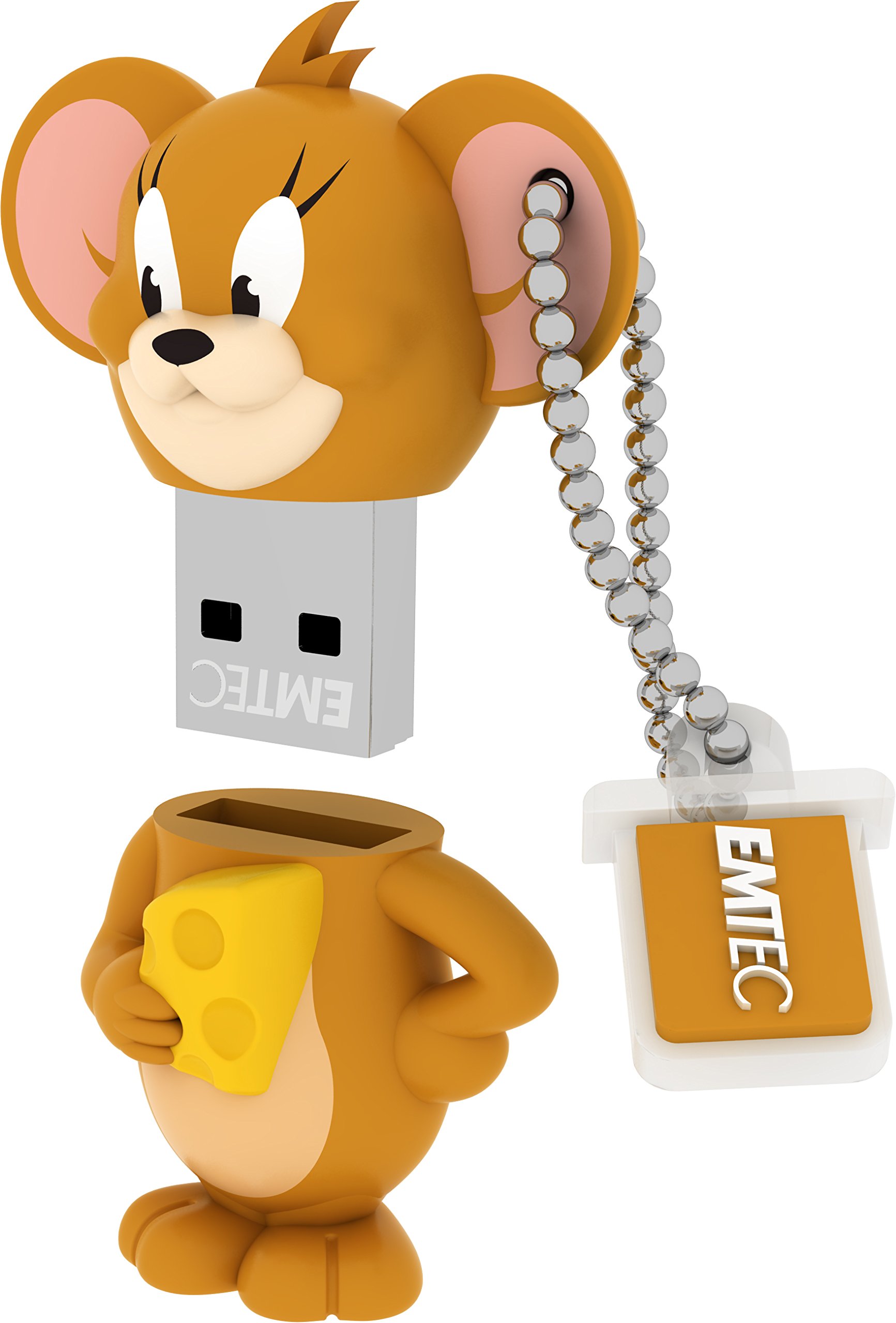Emtec ECMMD16GHB103 - USB 2.0 Flash Drive - 16 GB, 16 Go - Licence Range - HB103 Collection - Hanna Barbera - Jerry Character - 3D Gum Soft Touch