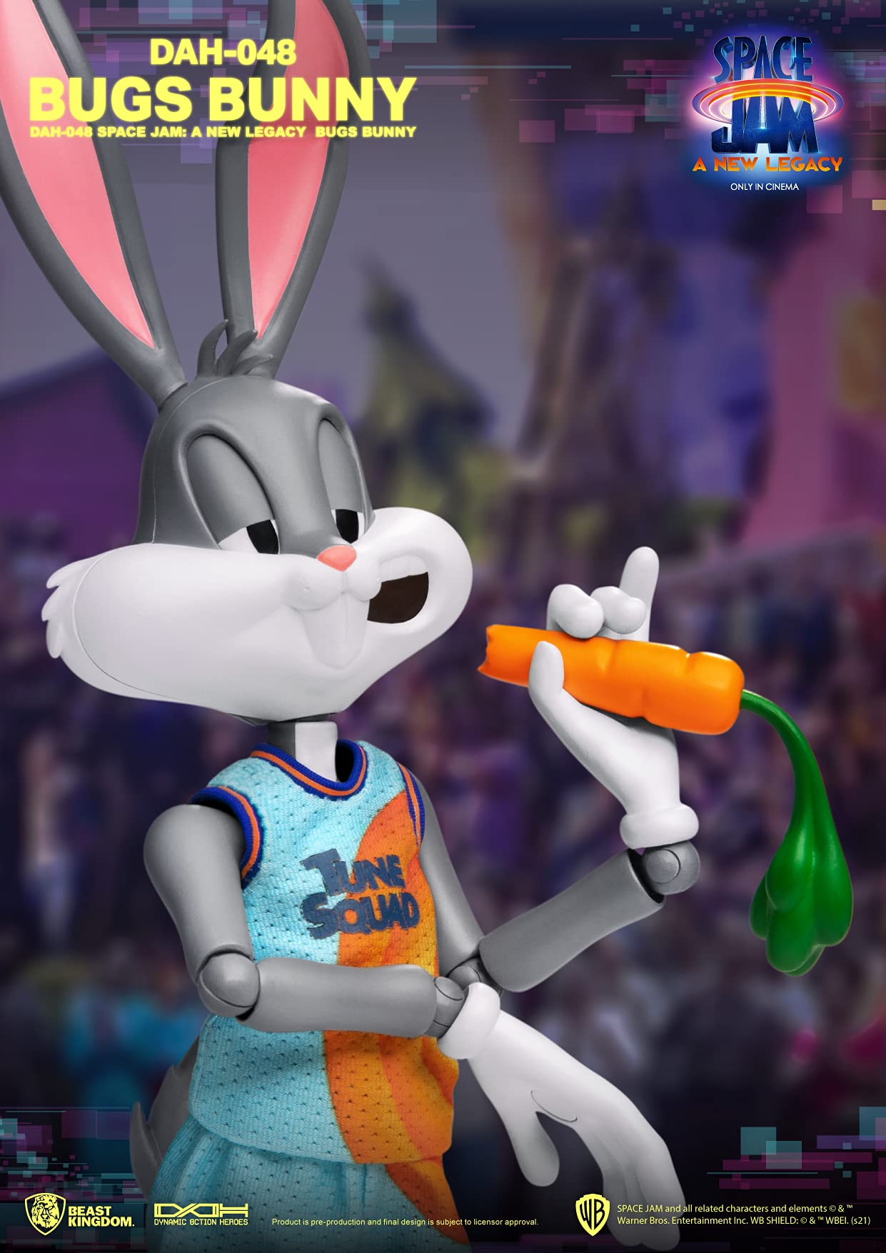 Beast Kingdom Space Jam: A New Legacy: Bugs Bunny DAH-048 Dynamic 8ction Heroes Action Figure,Multicolor