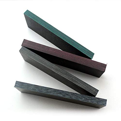 Aibote Micarta Knife Handle Material Slabs Knives Custom DIY Tool for Knife Making Blanks Blades (1pc(Black Red), 160X50X10MM)