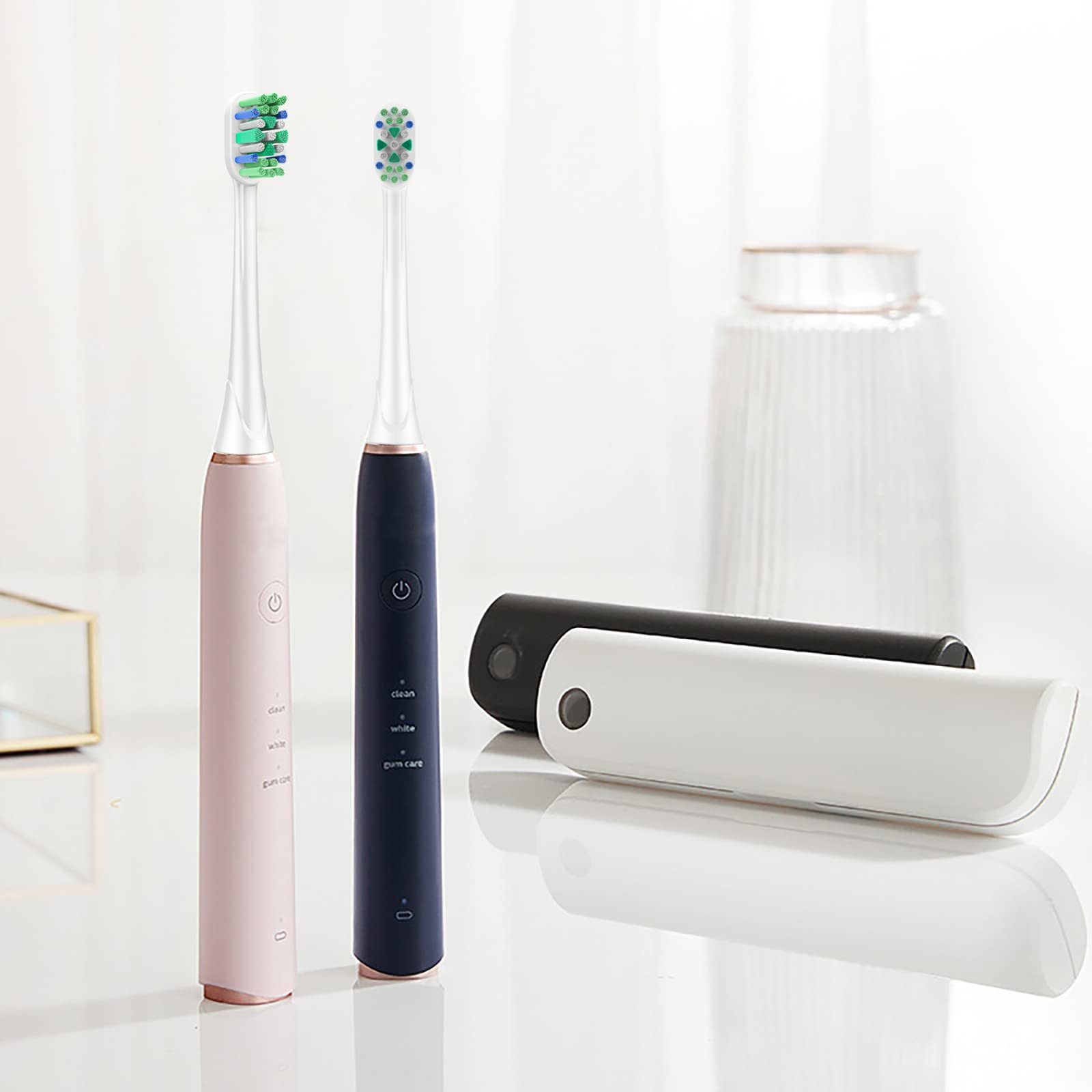 ALTLAU Replacement Toothbrush Heads Compatible with Philips Sonicare Toothbrush, Click-on Replacement Brush, 8 Pack