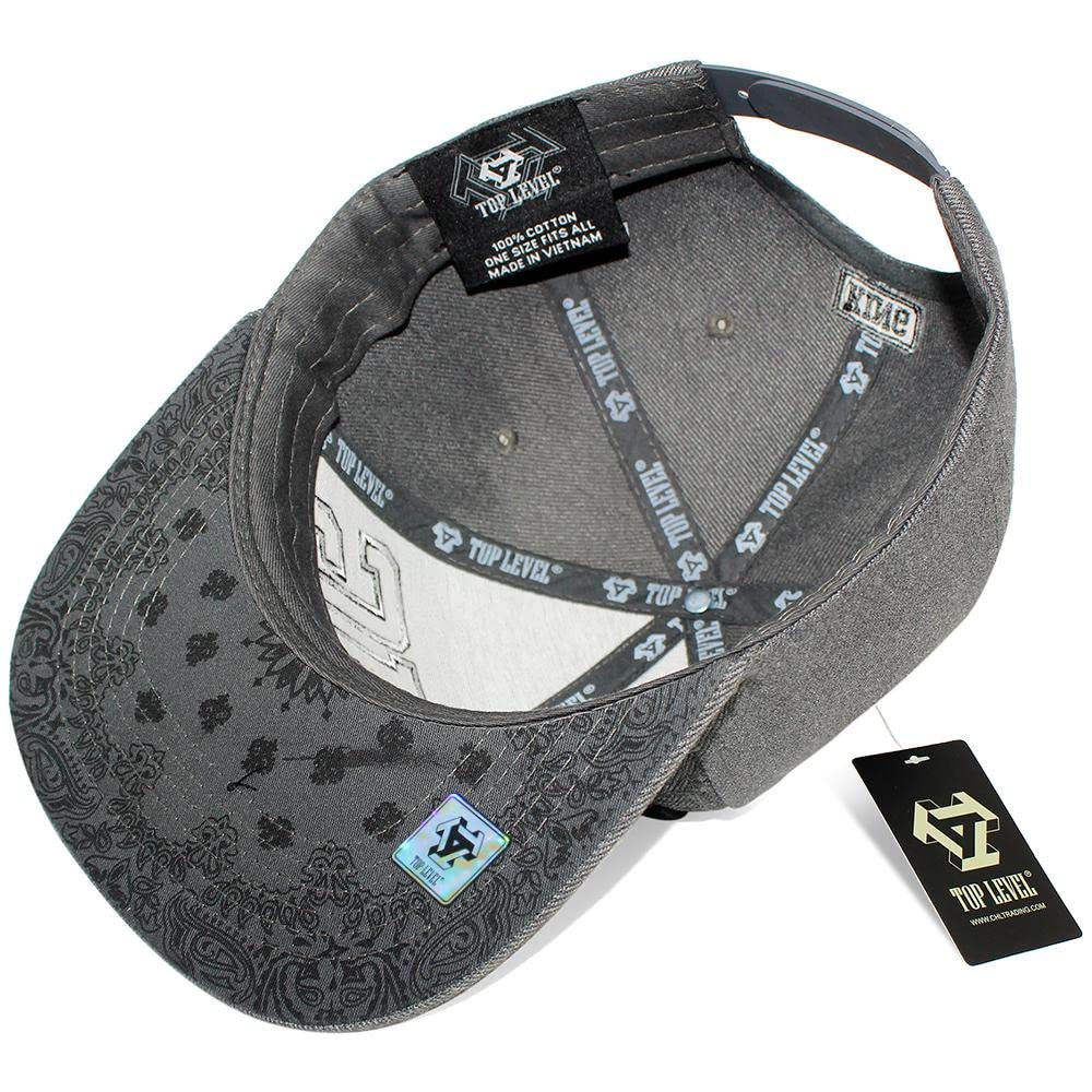 4350 DISTRICT Men's Adjustable Cotton Snapback Cap 2 (N21KNG21MG BLK)