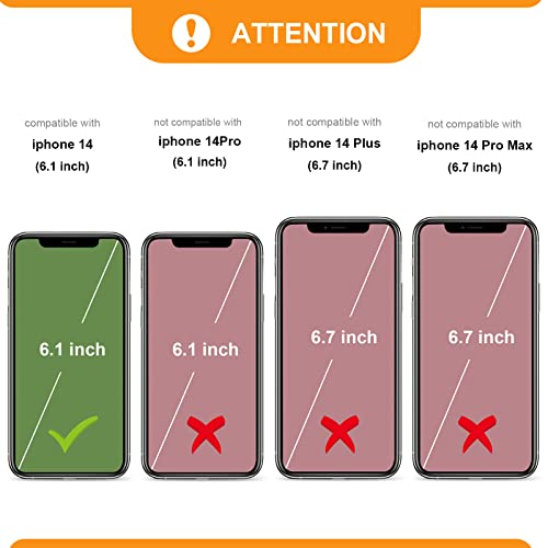 Bocasal Detachable Wallet Case for iPhone 14 RFID Blocking Card Slots Holder Premium PU Leather Magnetic Kickstand Shockproof Wrist Strap Removable Flip Protective Cover 5G 6.1 inch (Brown)