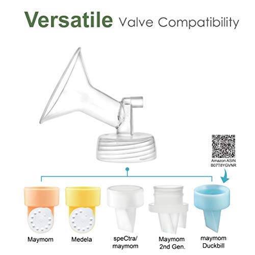 Maymom 21mm Flange and Duckbill Valve Compatible with Spectra S1 Spectra S2 Spectra 9 Plus Not Original Spectra 20mm Replace Pump Parts Spectra Flange Spectra Duckbill Valve