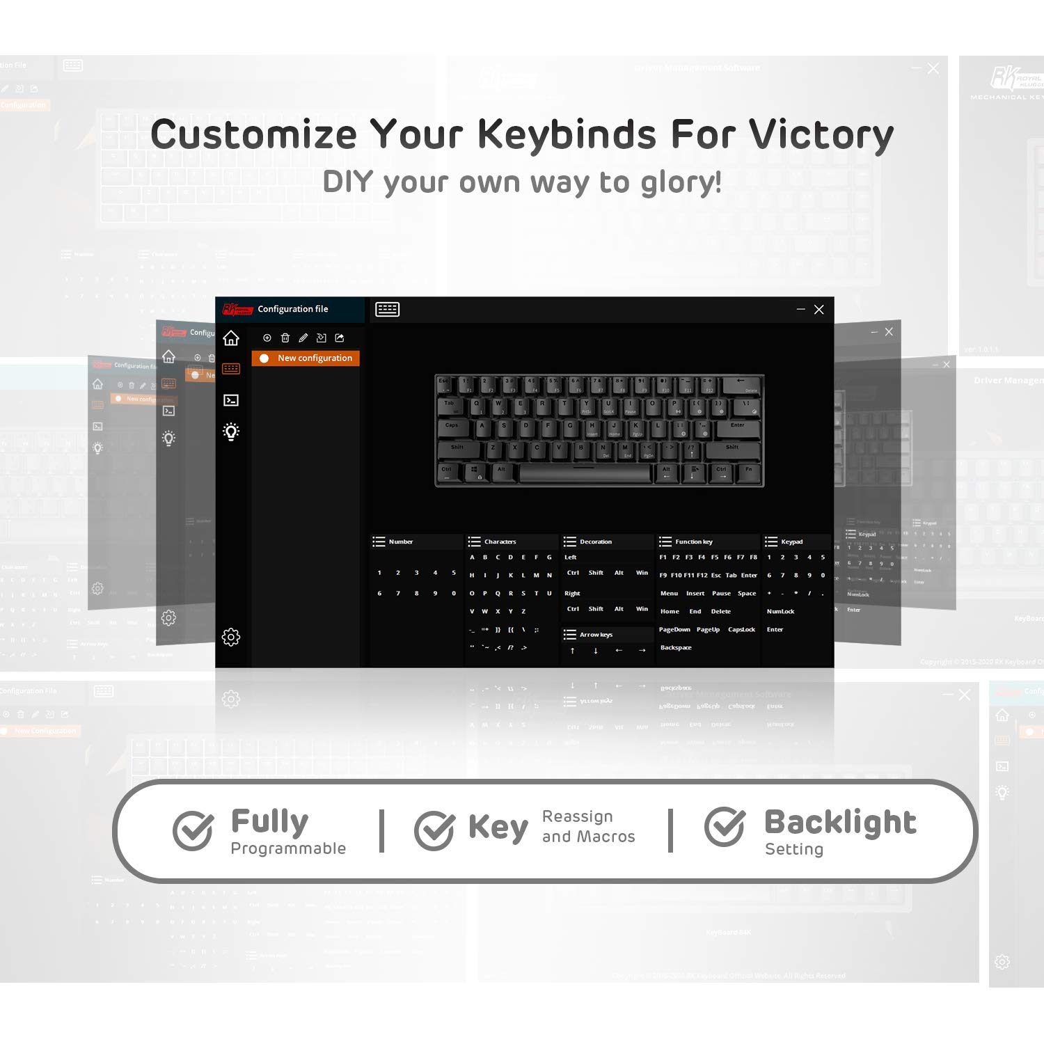 RK ROYAL KLUDGE RK61 Wireless 60% Triple Mode BT5.0/2.4G/USB-C Mechanical Keyboard, 61 Keys Wireless Mechanical Keyboard, Compact Gaming Keyboard w/Software (Hot Swappable Brown Switch, White)