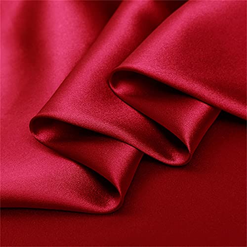 Orfemui Scarlet 100% Pure Silk Fabric 16mm by The Pre-Cut 1 Yard 45" Width Wedding Dressmaking Sewing DIY