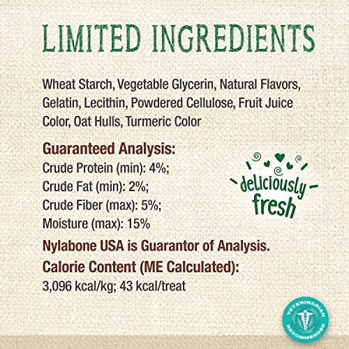 Nylabone Nutri Dent Natural Dental Fresh Breath Flavored Chew Treats Small - Up to 15 Ibs. 64 Count