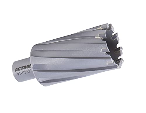 ACTOOL 1-1/2'' Diameter x 2'' Depth of Cut Carbide Tipped TCT ANNULAR Cutter with 3/4'' Weldon Shank