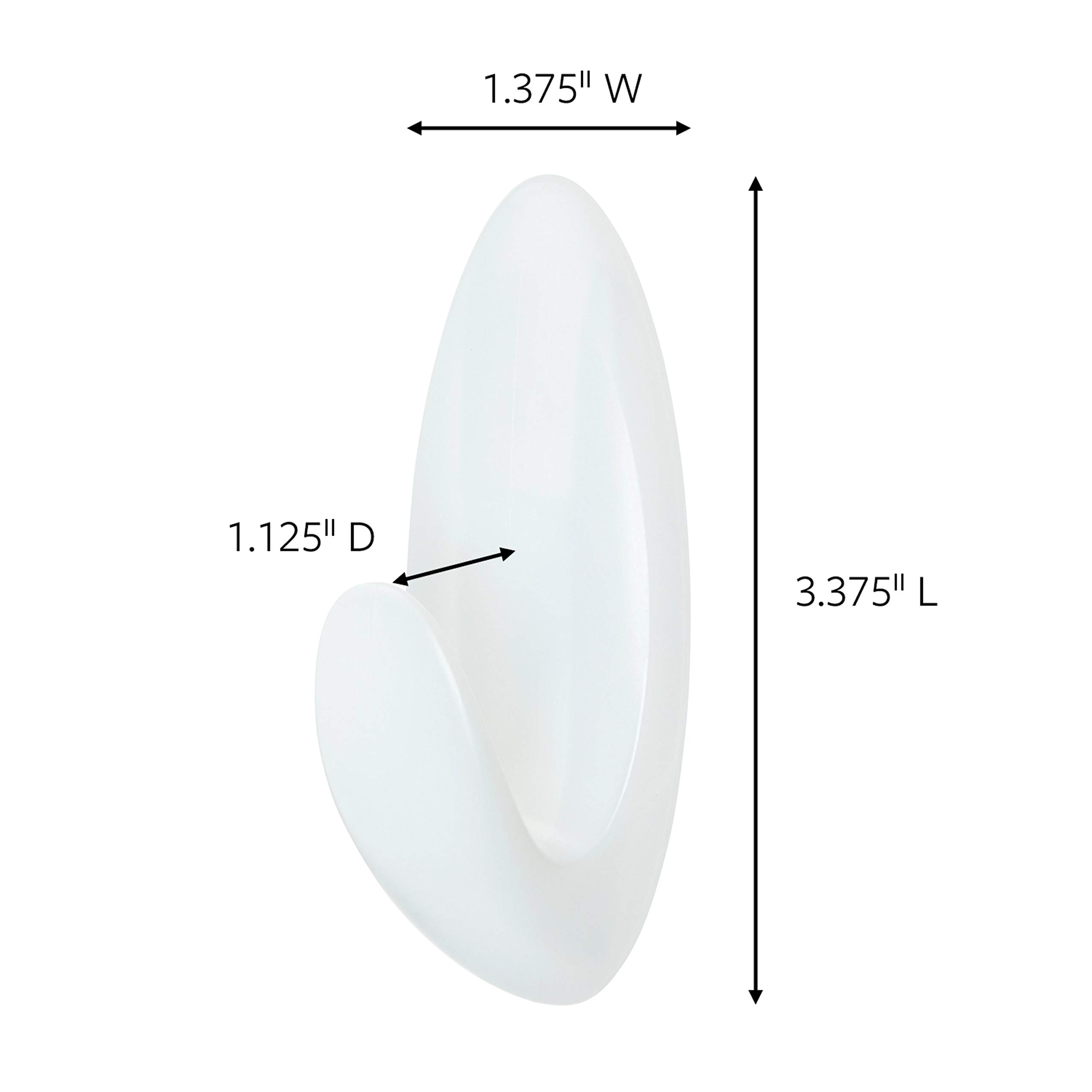 Command Bath Medium Hooks, 3 lb Capacity, 2-Hooks, 2-Strips, Organize Damage-Free