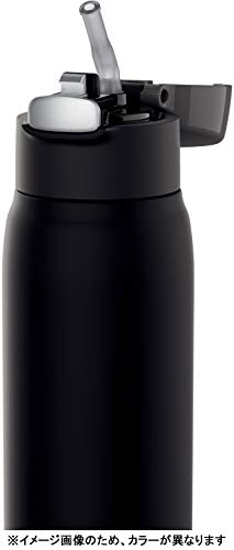 Peacock APA-R70 ASM Water Bottle, Straw, Mug, Bottle, 22.8 fl oz (680 ml), Cold Retention, Smoky, Blue