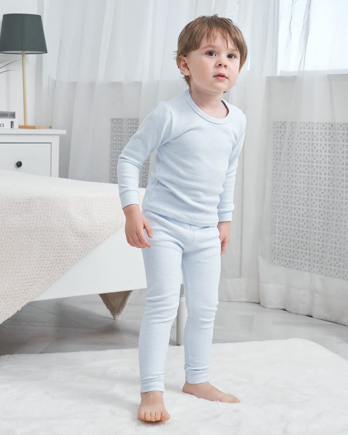Enfants Chéris Toddler Thermal Underwear for Boys Pajamas 3T Blue Stripes