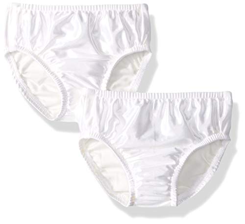 My Pool Pal Unisex Baby 2 Pack Diaper/Diaper Cover Swim Diaper, White/White, 12 Month US