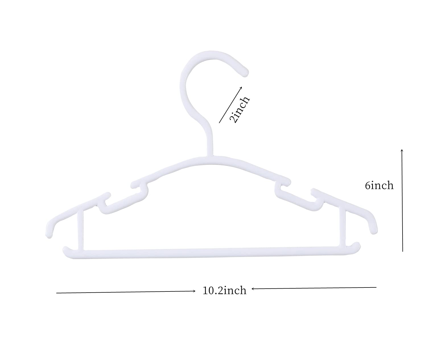 Baby Clothes Hangers,120 Pack White Kids Plastic Hangers for Closet,Toddler,Infant,Child,Newborn's Coat Hangers Ideal for Laundry and Nursery's Everyday Standard Use