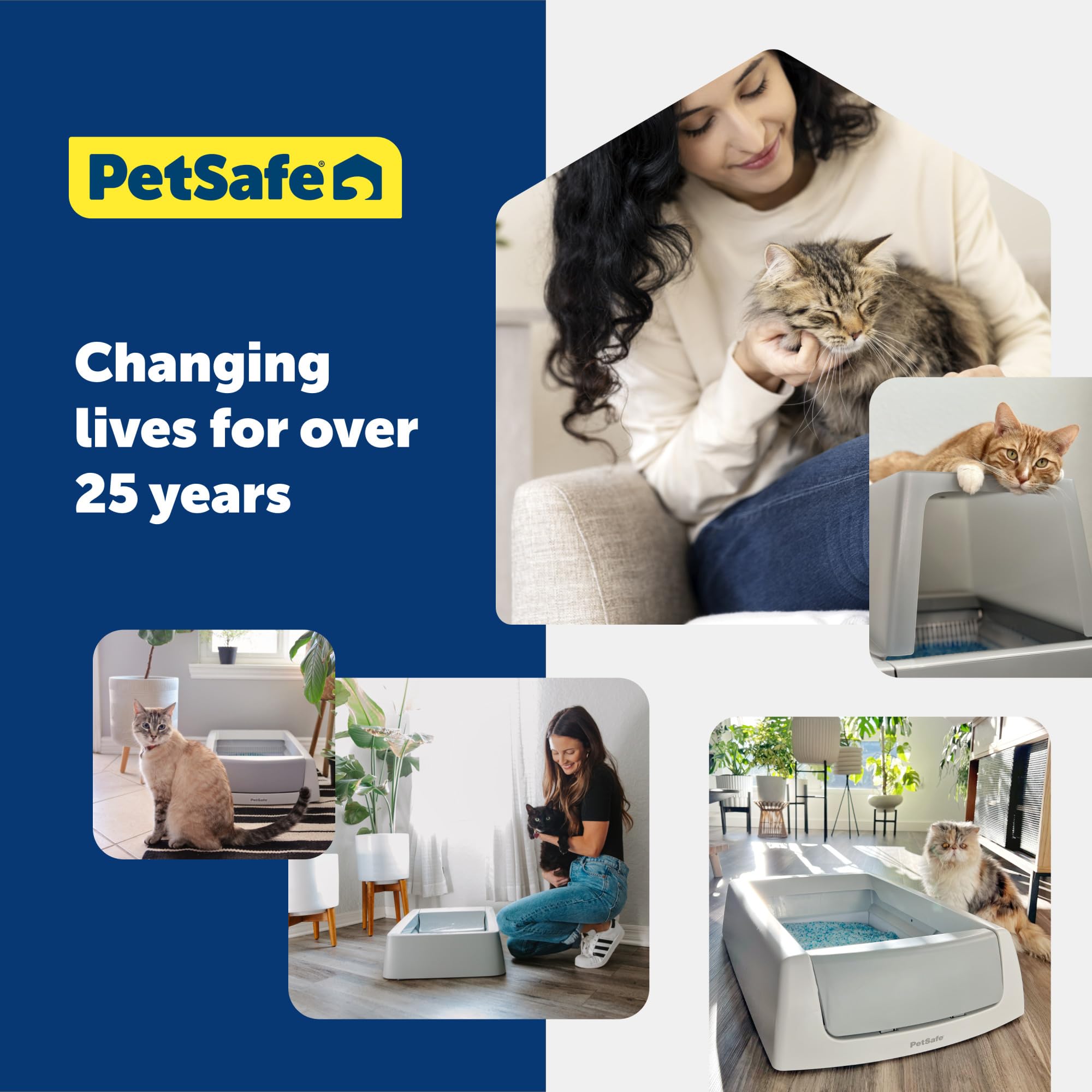 PetSafe ScoopFree Premium Fresh Scent Crystal Cat Litter, Superior Odor Control, Absorbs 5X Faster, Low Tracking for Less Mess, Lasts up to 2 Months, Lightly Scented (8 lb Bag)