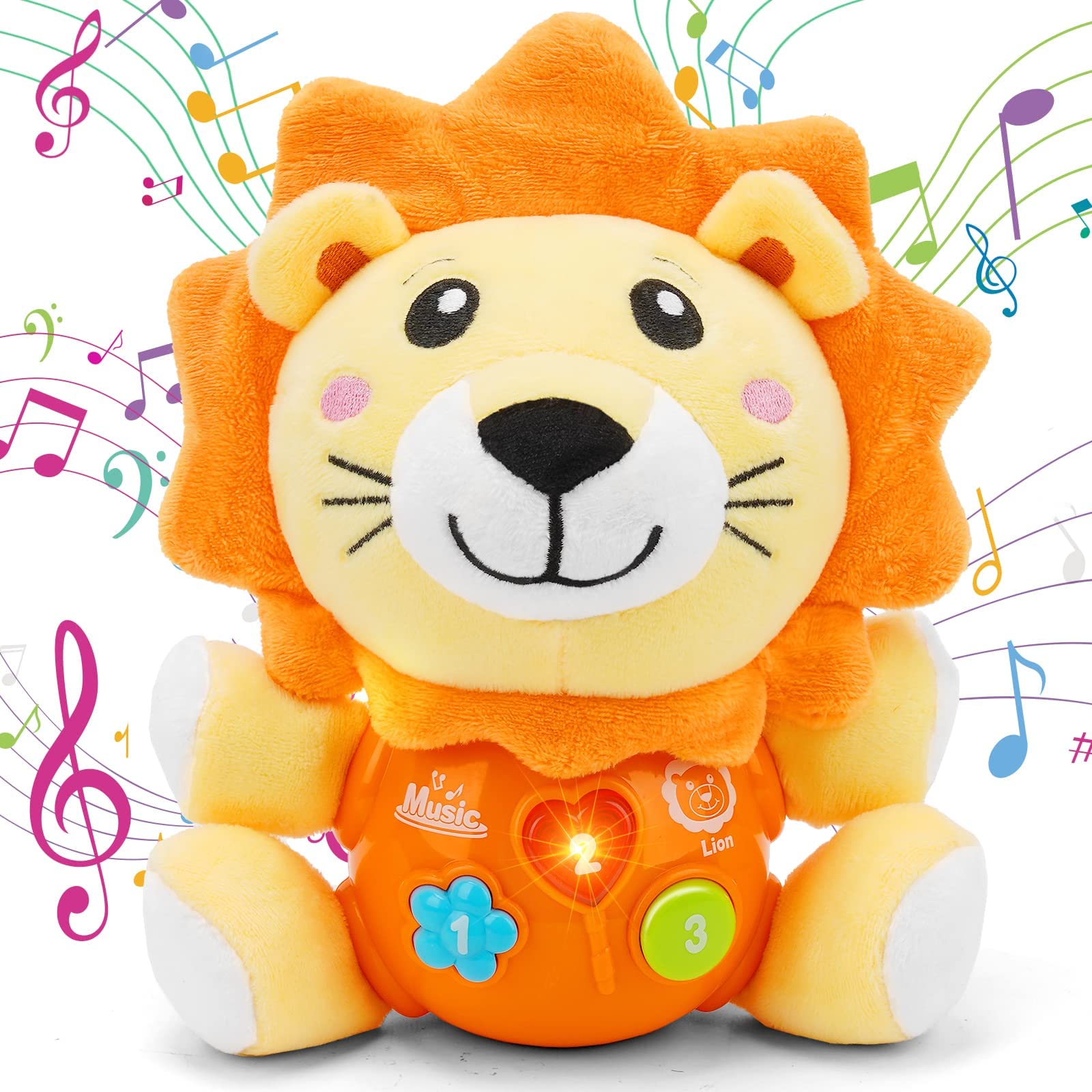 daboot Musical Baby Toys, Cute Fox Baby Newborn Toys for Toddlers Babies 0 3 6 9 12 Month, Infants Baby Toy for Girls and Boys Best Gift