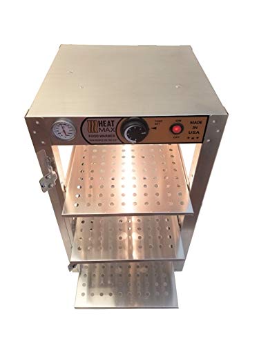 HeatMax 141424 Commercial Food Pizza Pastry Warmer Display with Delicious Sign