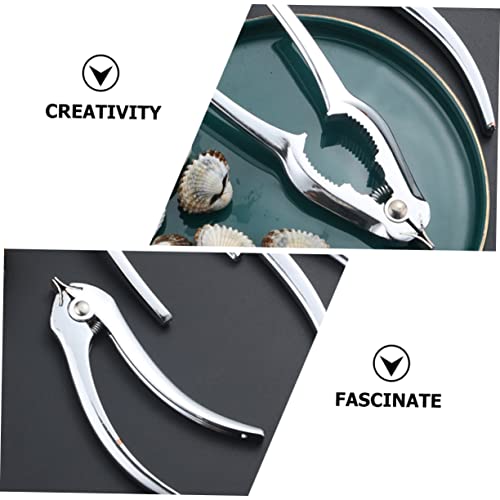BESTonZON 3pcs Clam Opener Cover Clip Crab Tools Home Tools Specialty Tools Shellfish Clam Rake with Basket Seafood Opening Cutter Sturdy Clam Opening Tool Daily Use Clam Opener Clam Clip