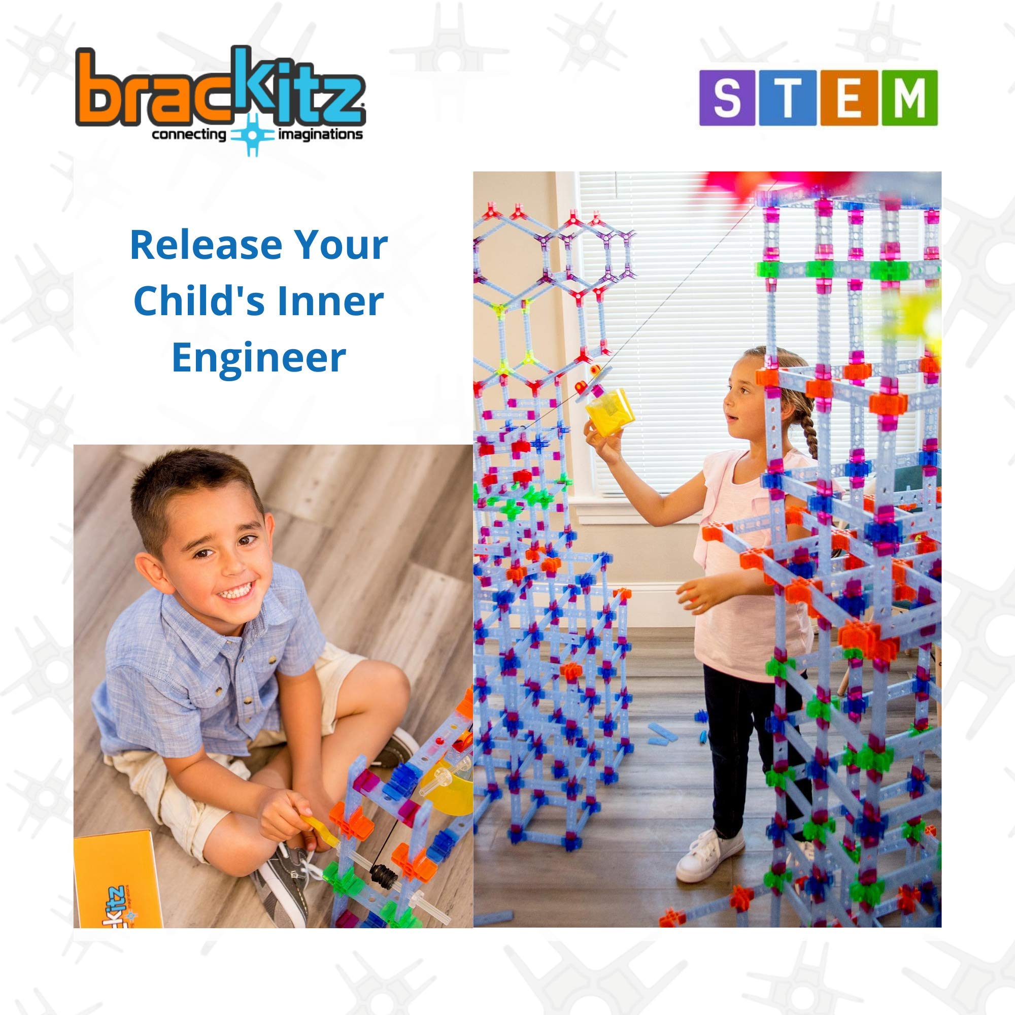 Brackitz Pulleys 90 Piece STEM Simple Machines Building Toy for 7, 8 and 9+ Year Olds | Kids Educational Engineering Construction Set | Hours of Creative Learning and Fun