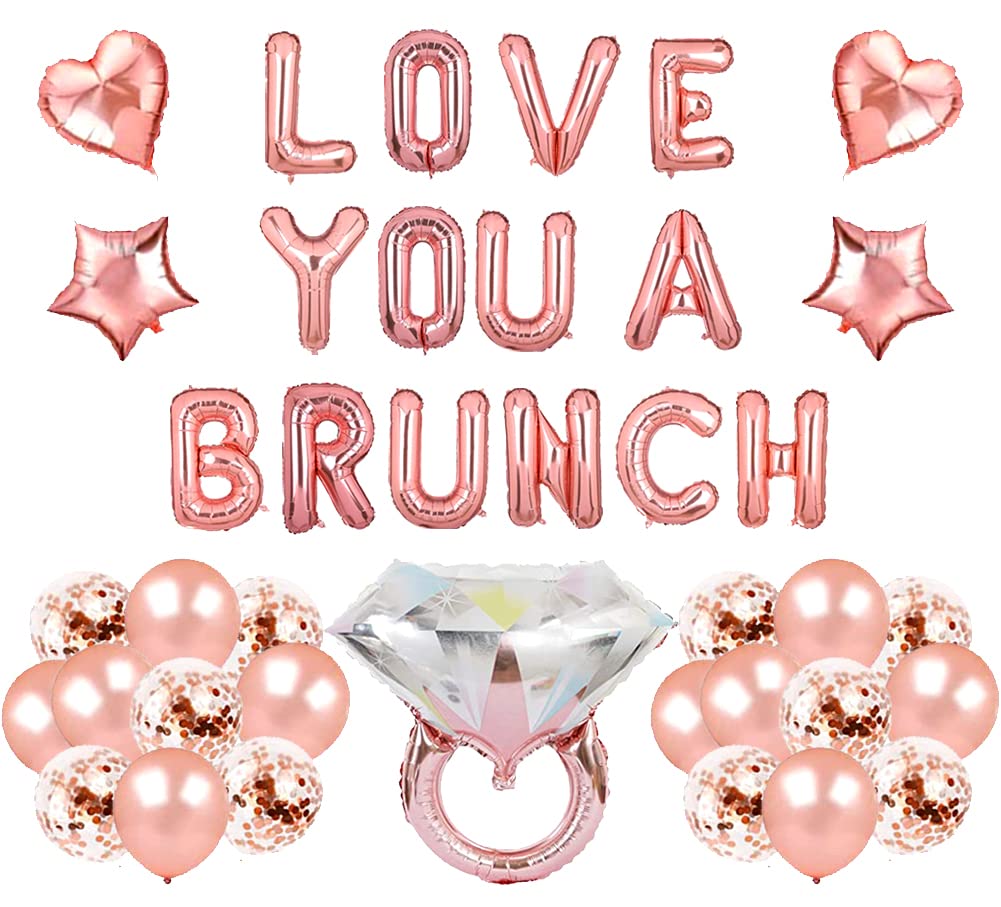 BTXLHAOHE Love You a Brunch Balloons Banner Bridal Brunch Party Decorations Supplies Bachelorette Party Bridal Shower Party Decor Supplies