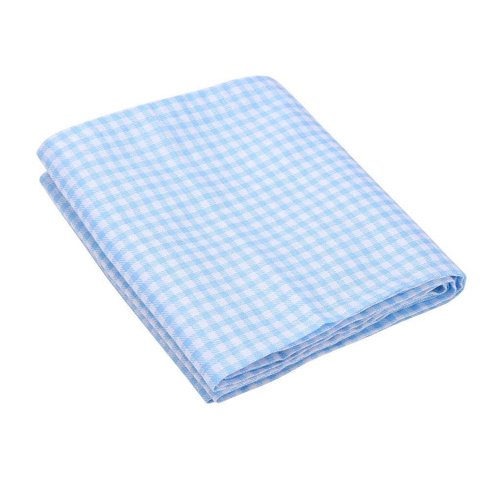 Tnfeeon Baby Swaddle Wrap Sash, Cotton Maternity Bowknot Newborn Infant Blanket for Photo Shot (Light Blue Plaid)