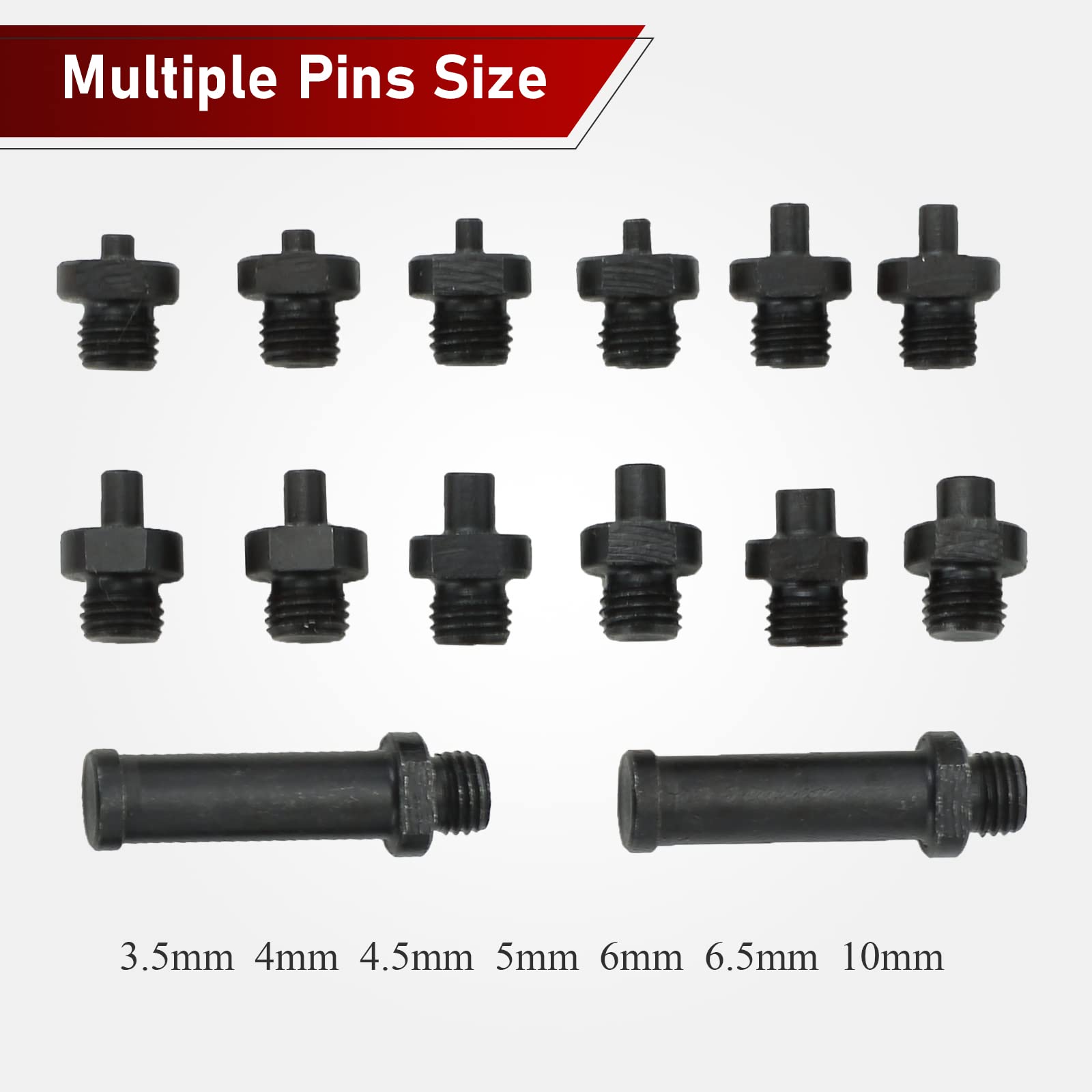 ATPEAM Spanner Wrench Spanner Wrench Set with Variable Spanner Wrench Pins 15Pc Adjustable Spanner Wrench fits Camshaft pulleys, Crankshaft pulleys