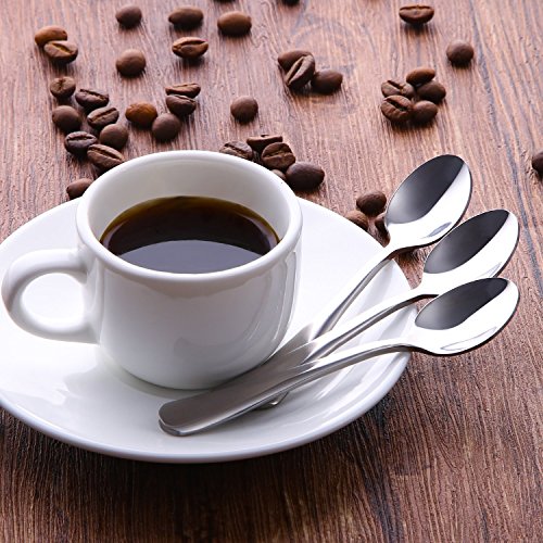 Demitasse Espresso Spoons,12-piece Mini Coffee Tiny Stainless Steel Spoons Bistro Small Spoons for Dessert, Tea, Appetizer(4.7Inch)…