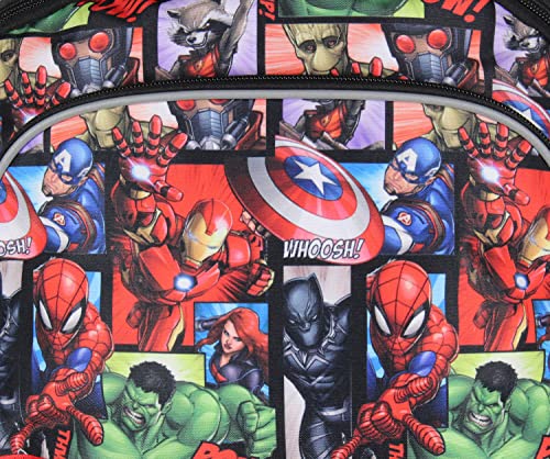 Avengers Spider-Man Iron Man Captain America Hulk 16" Book Bag School Travel Backpack With Water Bottle Pockets and Adjustable Back Straps