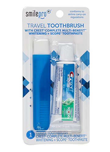 Dental Source Travel Toothbrush and Crest Toothpaste Kit, 3-pack