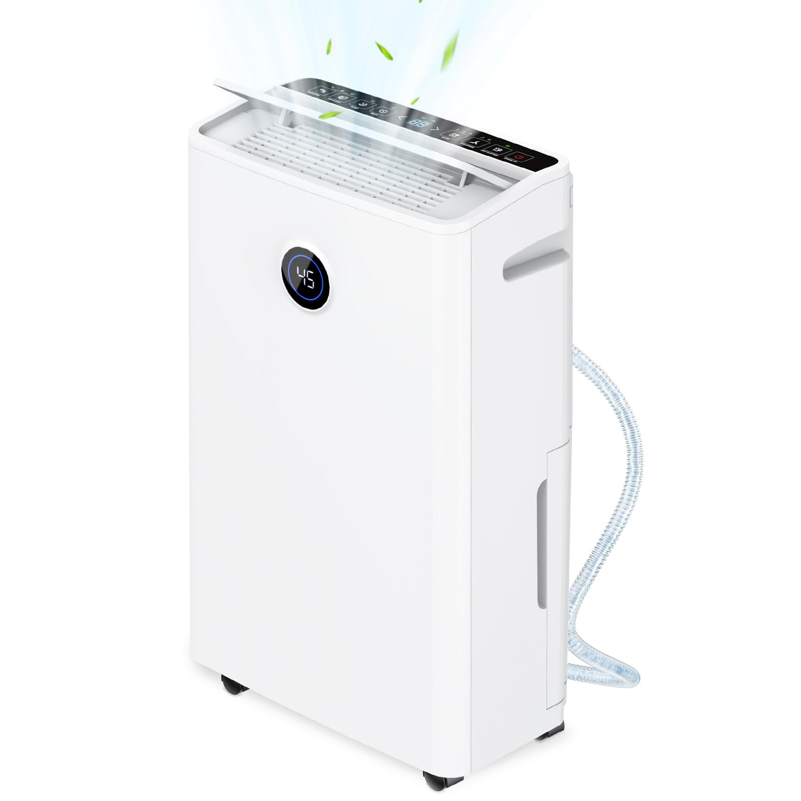 4500 Sq. Ft Dehumidifier for Basement, 50 Pints Large Dehumidifiers for Home with drain hose and 5L Water Tank, Powerful Moisture Removal for Whole House, Large Room, and Intelligent Humidity Control