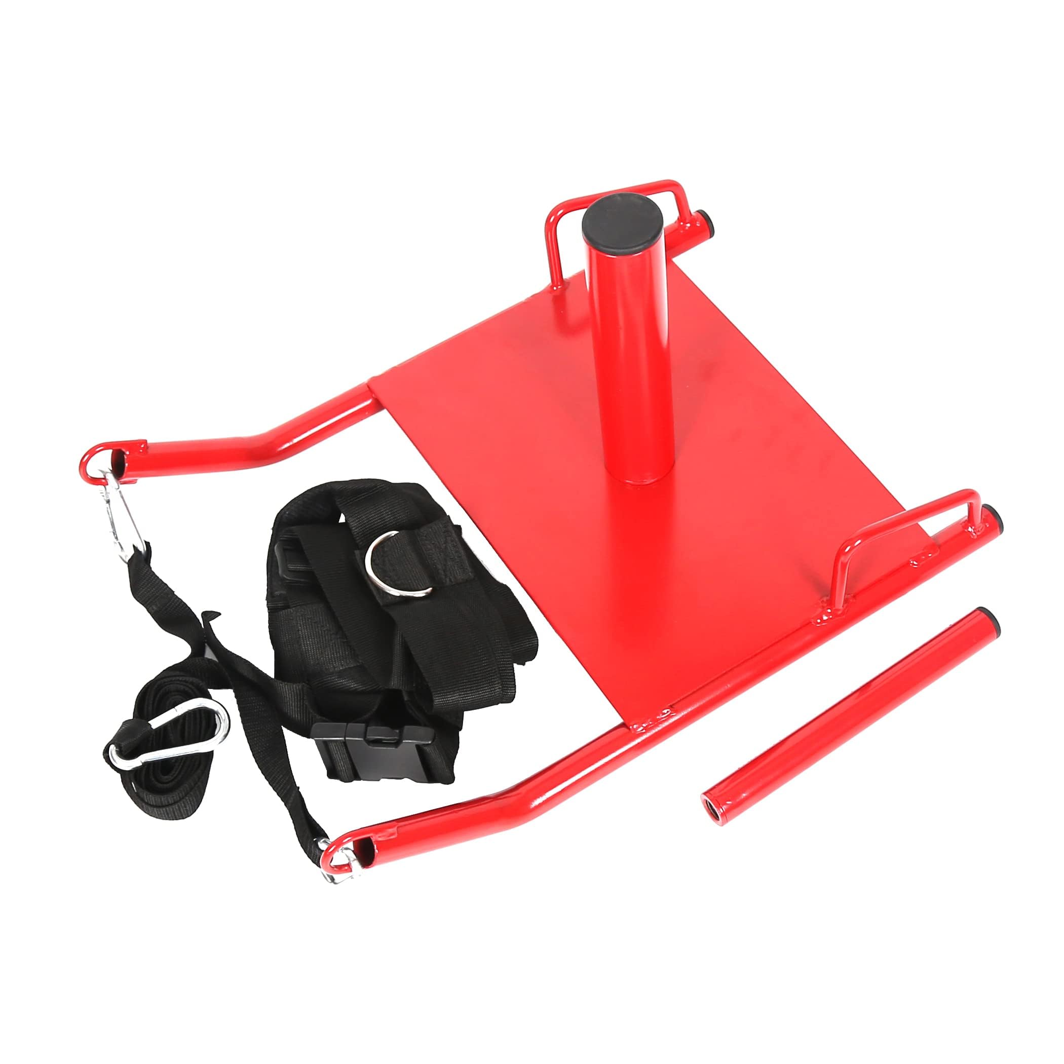 7BLACKSMITHS Power Speed Sled w/Harness&Padded Weighted Drag Sport Training Running Football Sled for Fitness Strength Training and Athletic Exercise
