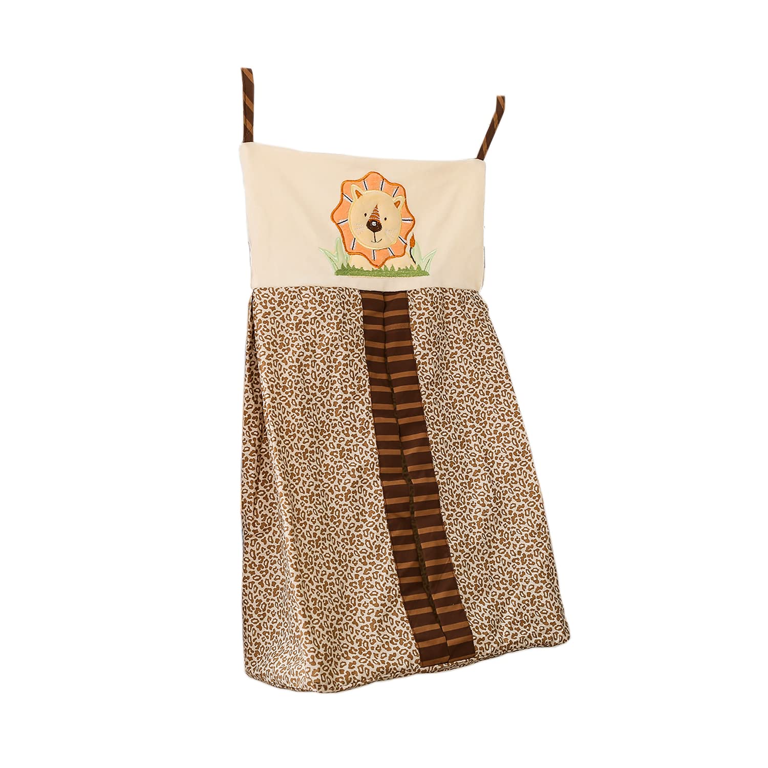 CribMATE African Lion Themed Diaper Organizer (Golden-Brown, Animal Print)