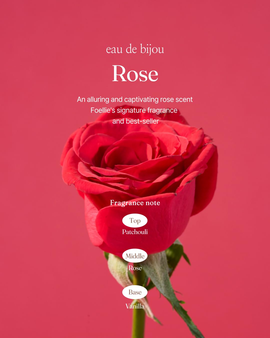 Foellie] eau de bijou - Feminine Inner Beauty Perfume for Underwear Sweet and strong rose & Attractive Scents Fragrance, 5ml/0.169 fl.oz
