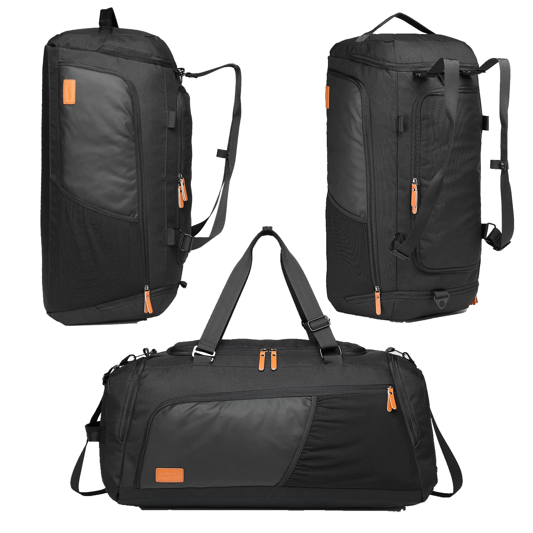 40L Travel Duffle Bag for Men,Waterproof Gym Duffel Bag with Wet Pocket & Shoes Compartment Weekender Overnight Backpack for Traveling Duffel Bag Backpack for Women