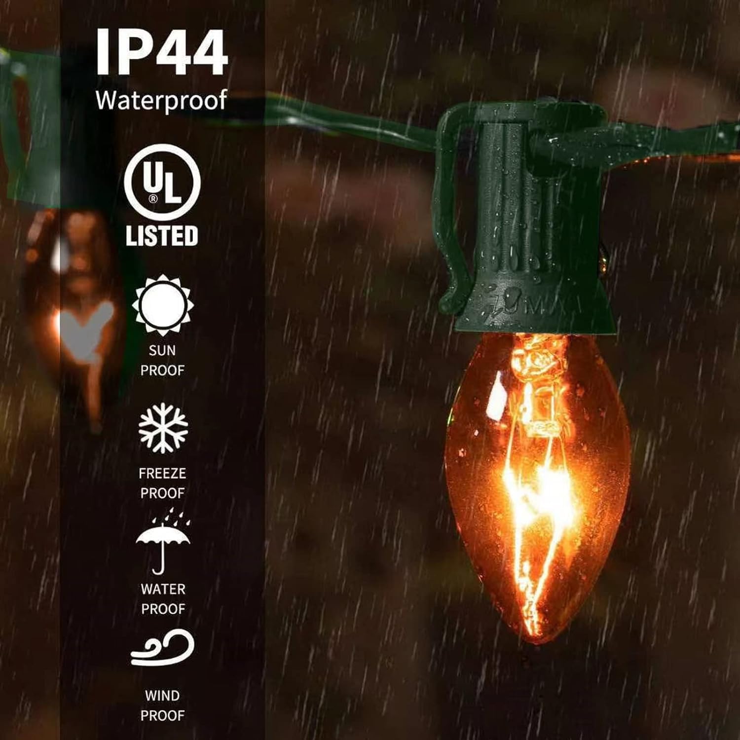 7 Watt Night Light Replacement Bulbs, Salt Lamp Light Bulb, Electric Window Candle Bulb, Night Lamps &Christmas Lights Incandescent E12 Socket C7, 25Packs.