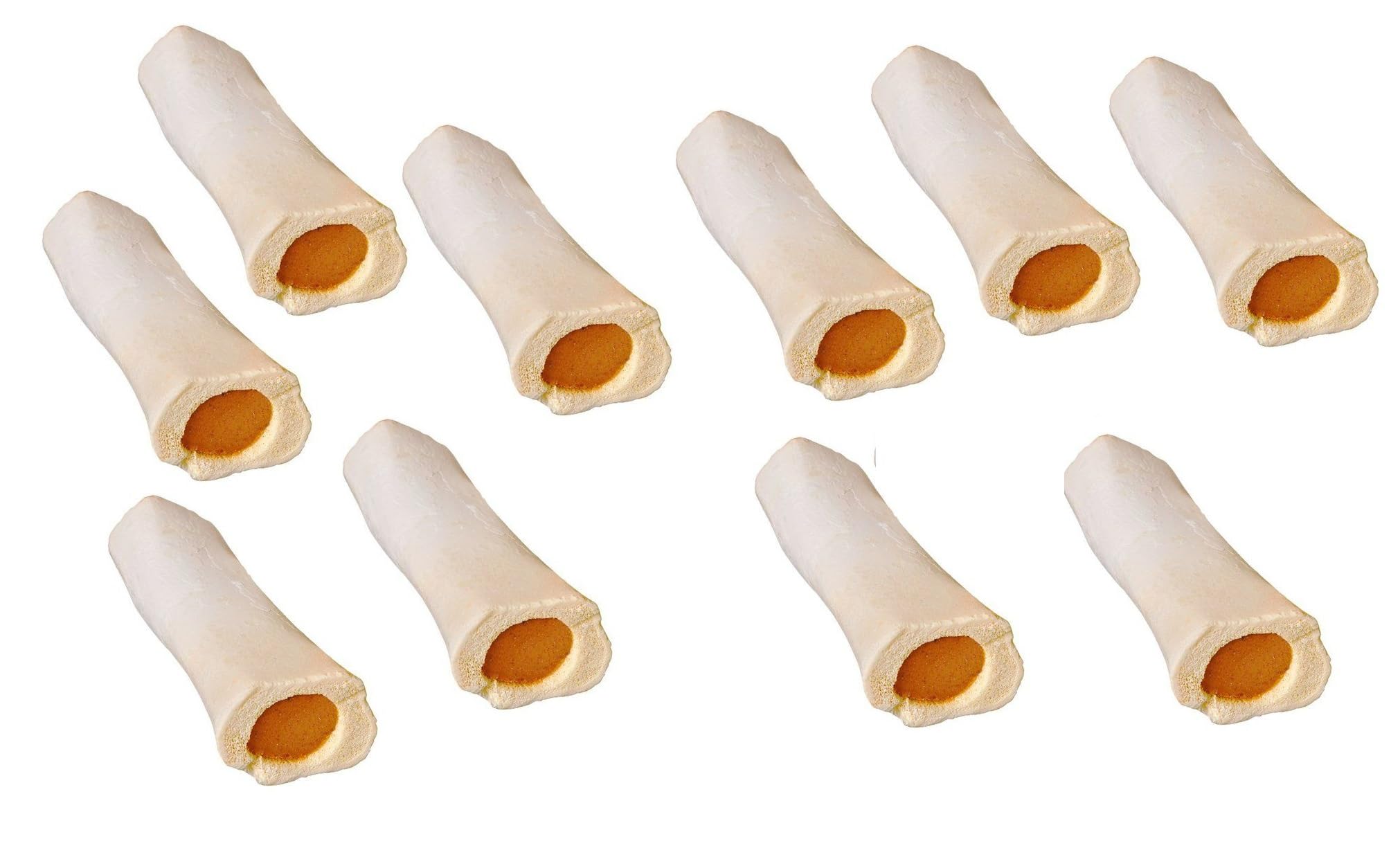 MPP Stuffed Cheese 6 Inch Shin Dog Bones Refillable Dental Chew Delicious and Nutritious (1 Bone)