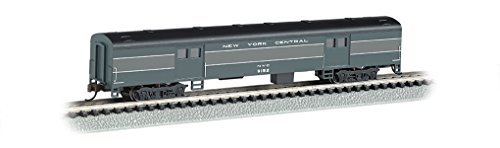 Bachmann Industries Smooth Side New York Central N-Scale Baggage Car, 72'