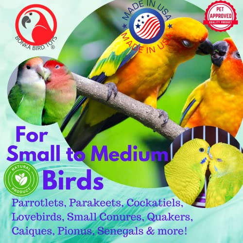 Bonka Bird Toys 3858 Duo Natural Boxy Eddy Foraging Shred Small Medium Bird Toy Cardboard Waffle Crinkly Paper Conures Parakeets African Greys and Other Similar Birds