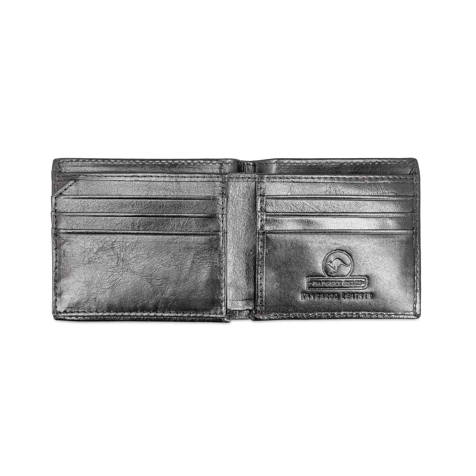 Badgery Belts Kangaroo Leather Wallet RFID - 1 Fold