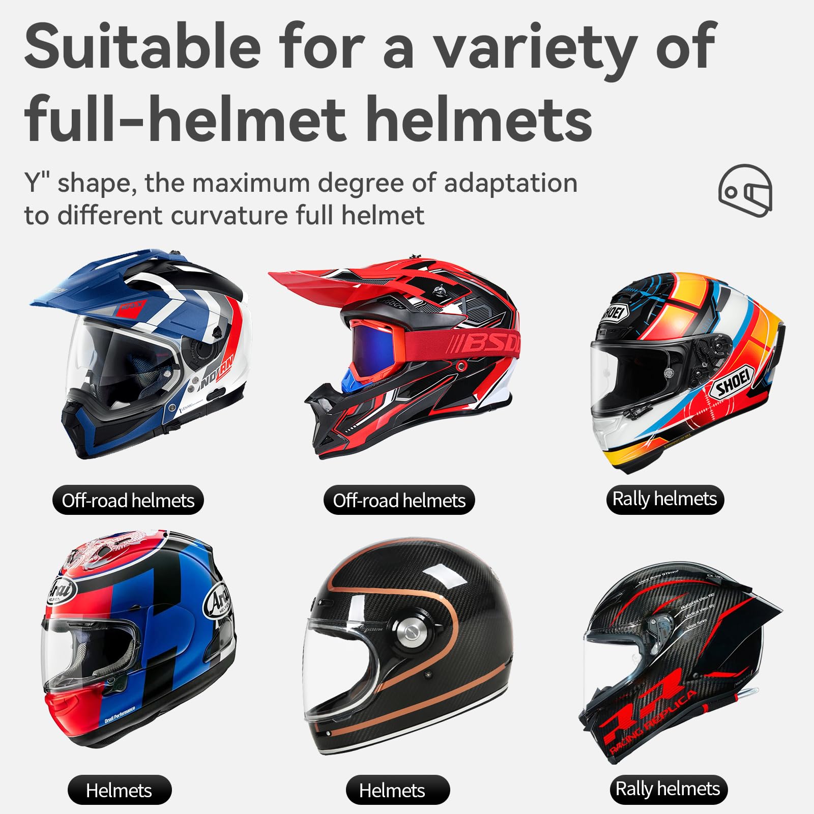 Adaptom Helmet Mount for GoPro, Motorcycle Chin Strap Attachment with Extension J Hook Dirt Bike Holder Mounting Accessories for Go Pro Max Hero 12 11 10 9 8 7 Insta360 X3 GO3 DJI Action 3 4 Camera