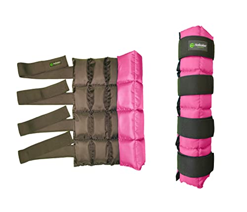 Ankaier Horse Ice Boot- Ice Cooling Leg Boot/Wrap for Horse Care- Horse Knee, Legs, Hocks, and Hooves- (Medium Size- Magenta Color), Single