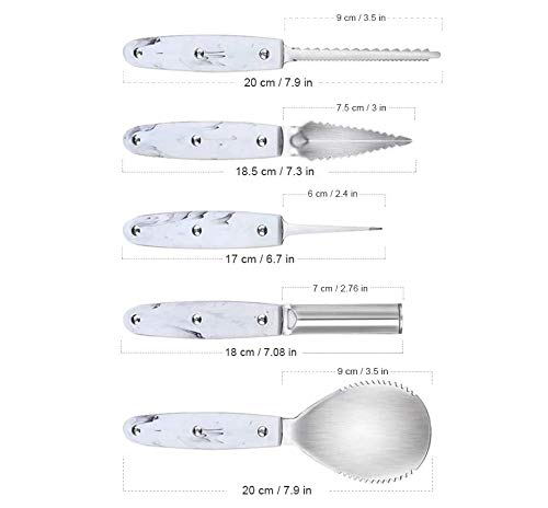 Fancymay Professional Halloween Pumpkin Carving Kit, Heavy Duty Stainless Steel Carving Tools Set for Halloween Decoration, Sturdy Sculpting Jack-O-Lanter Knife Set