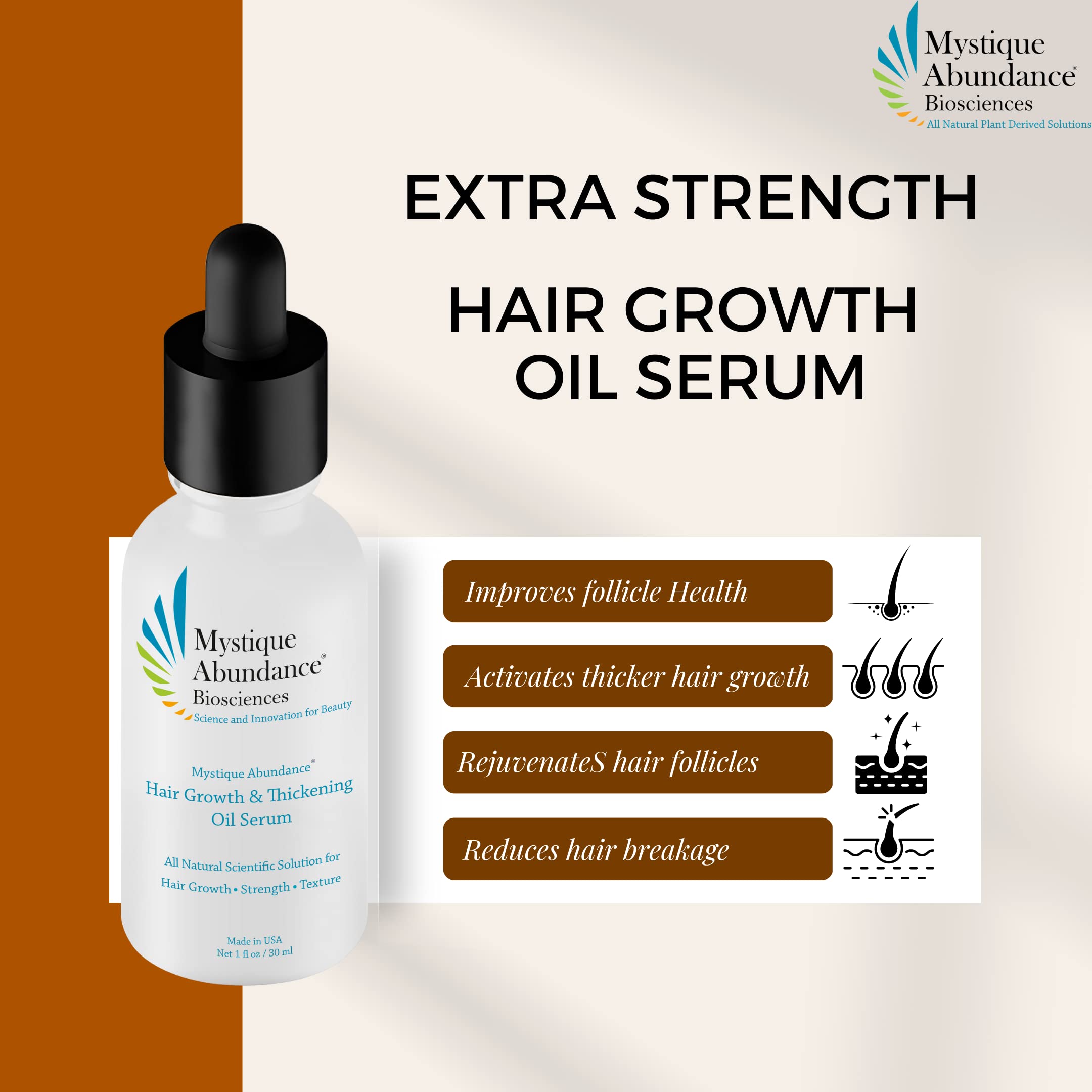 Herbal Hair Growth Oil: Extra Strength Serum for Growth, Anti-Thinning & Hair Fall, Tangle-Free Tresses, Soothe Dandruff, Dry & Itchy Scalp, and Combat Male Pattern Baldness