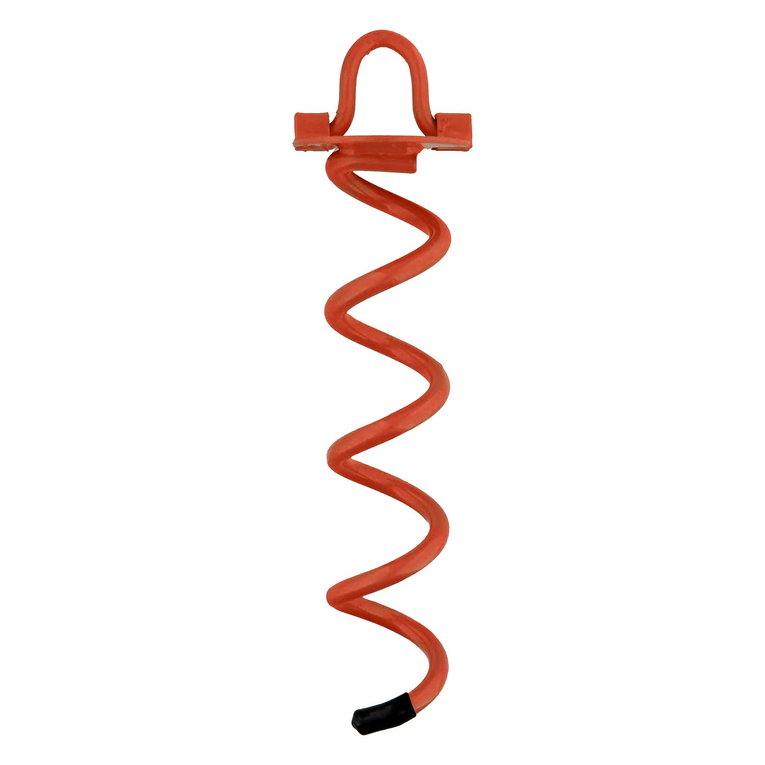 7Penn Spiral Ground Anchors - 10 Inch Red Tent Stakes Heavy Duty Ground Screw Anchor Twist Stakes, 4 Pack