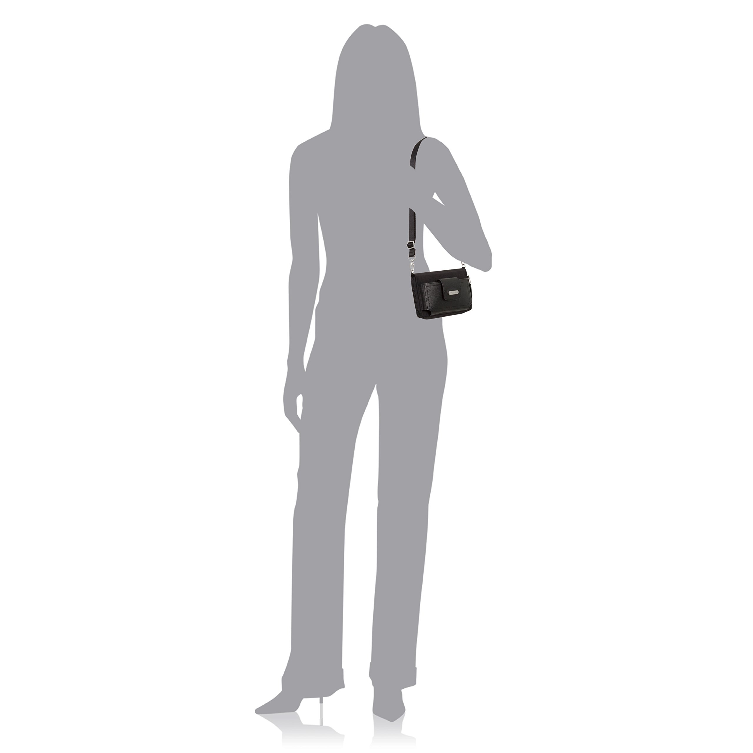 Baggallini Womens New Classic Rfid Phone Wallet Crossbody Cross Body Handbags, Black, One Size US