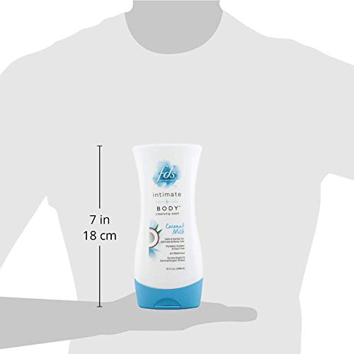 FDS Intimate + Body Cleansing Wash, Coconut Milk - Bottle, 10 Ounce