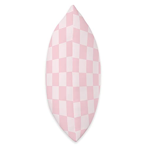 Cool Checkered Designs by LOU Classic Checker Checkerboard Blush Pink Pattern Throw Pillow, 16x16, Multicolor