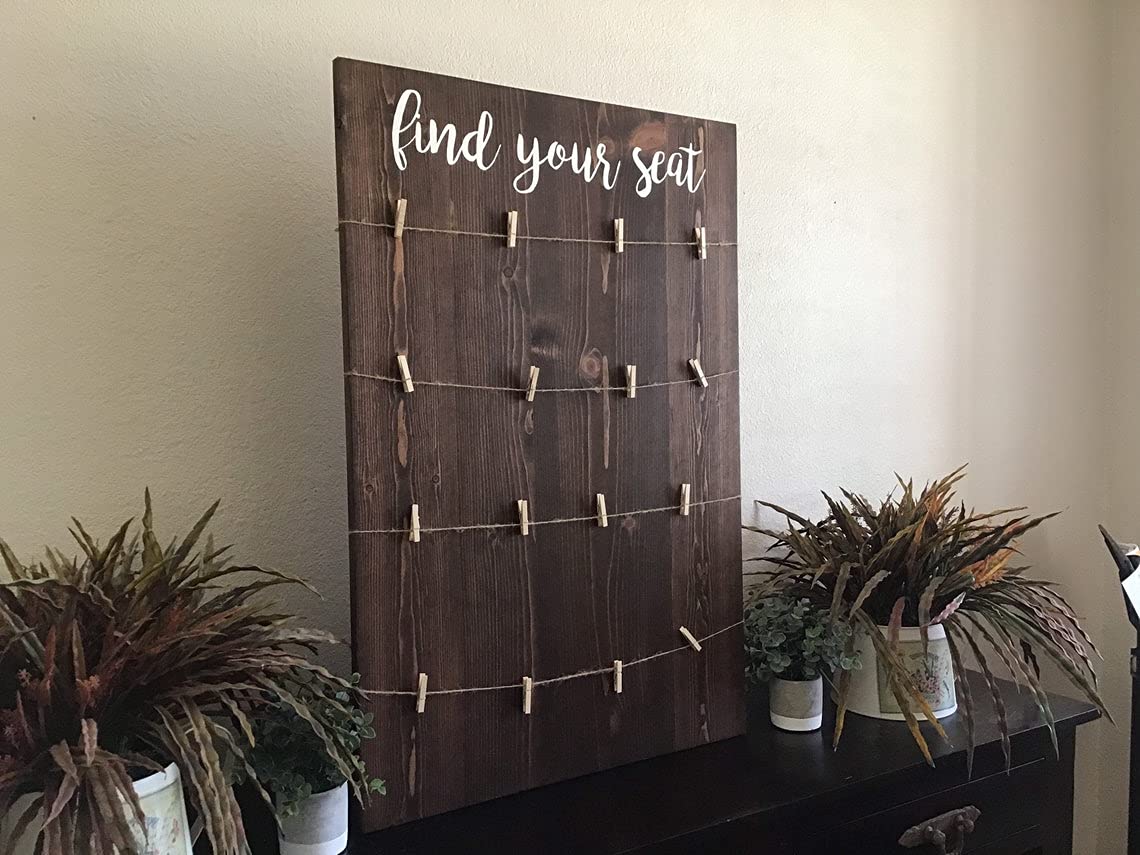 40x30cm, Find Your seat Wedding Seating Chart Board,Wedding Signs Wood,Wood Wedding Sign,find Your seat, Blank Seating Chart Board 824289